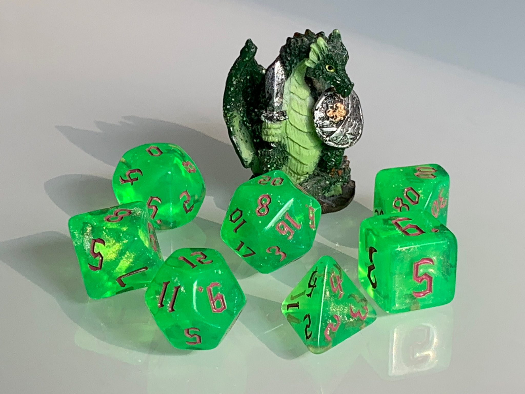 Acid Splash Polyhedral Dice for RPG Games like Dungeons and Dragons and ...