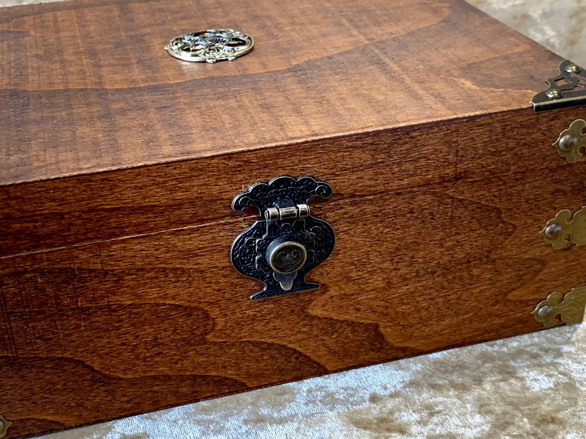 Chest Dungeons and Dragons Chest with metal Celtic Knot RPG box