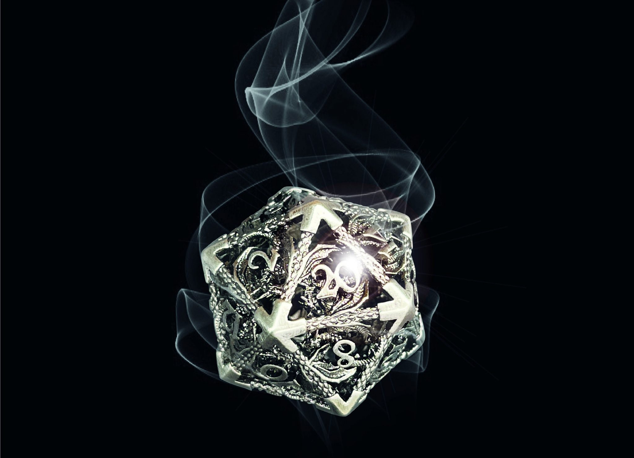 D20 Metal Greeting Card A5 Dungeons and Dragons