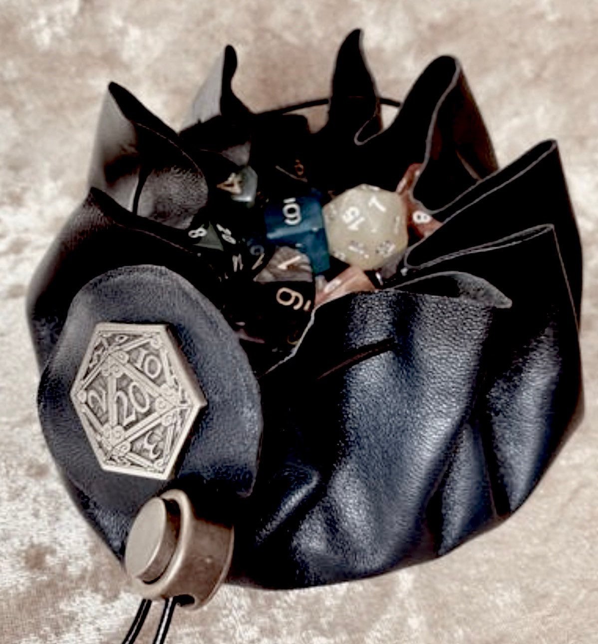 Dungeons and Dragons Leather Dice Bag DnD Dicebag Gifts Coin Pouch