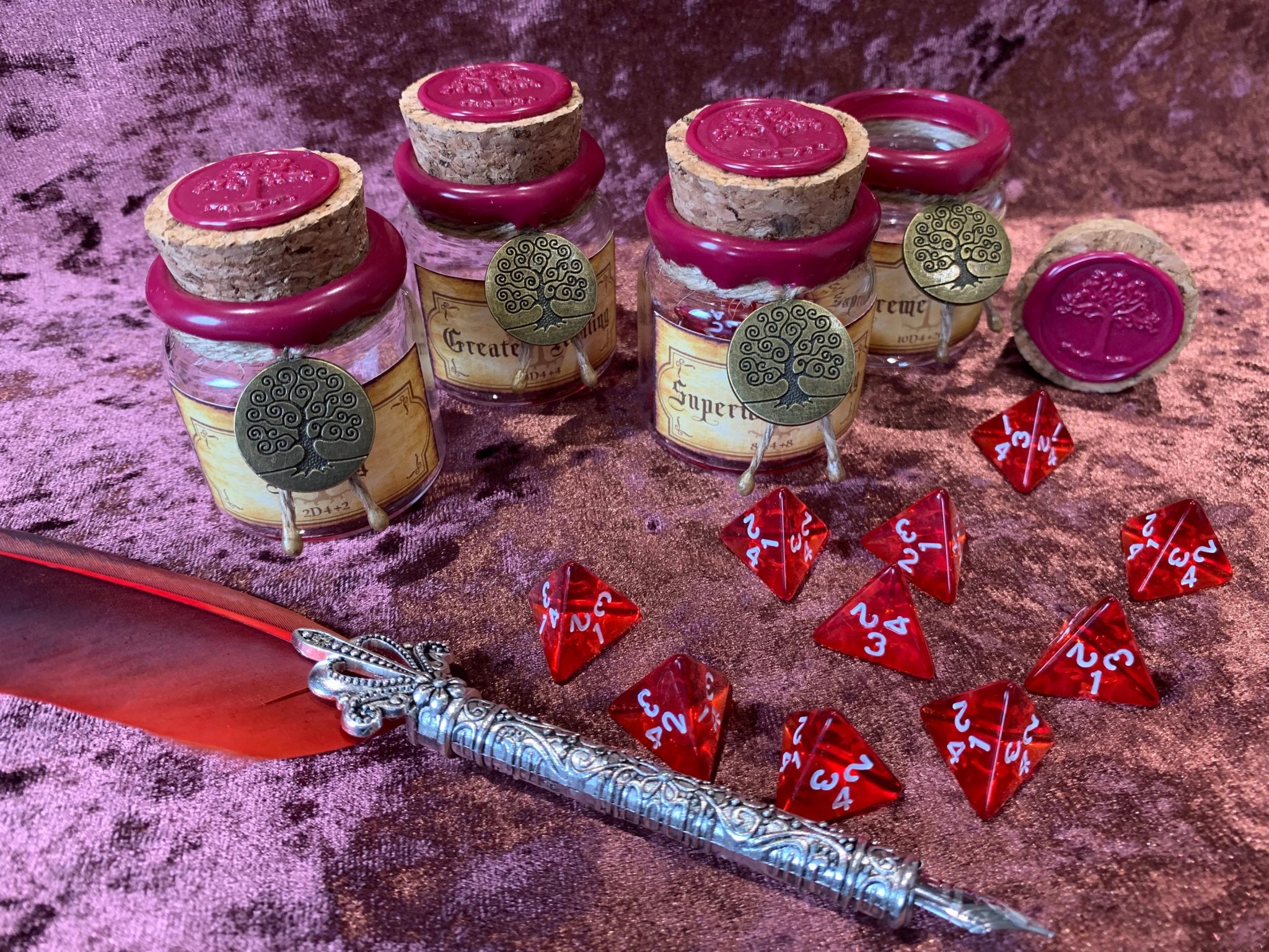 Dungeons and Dragons 4 set Healing Potions for RPG gift games Props.