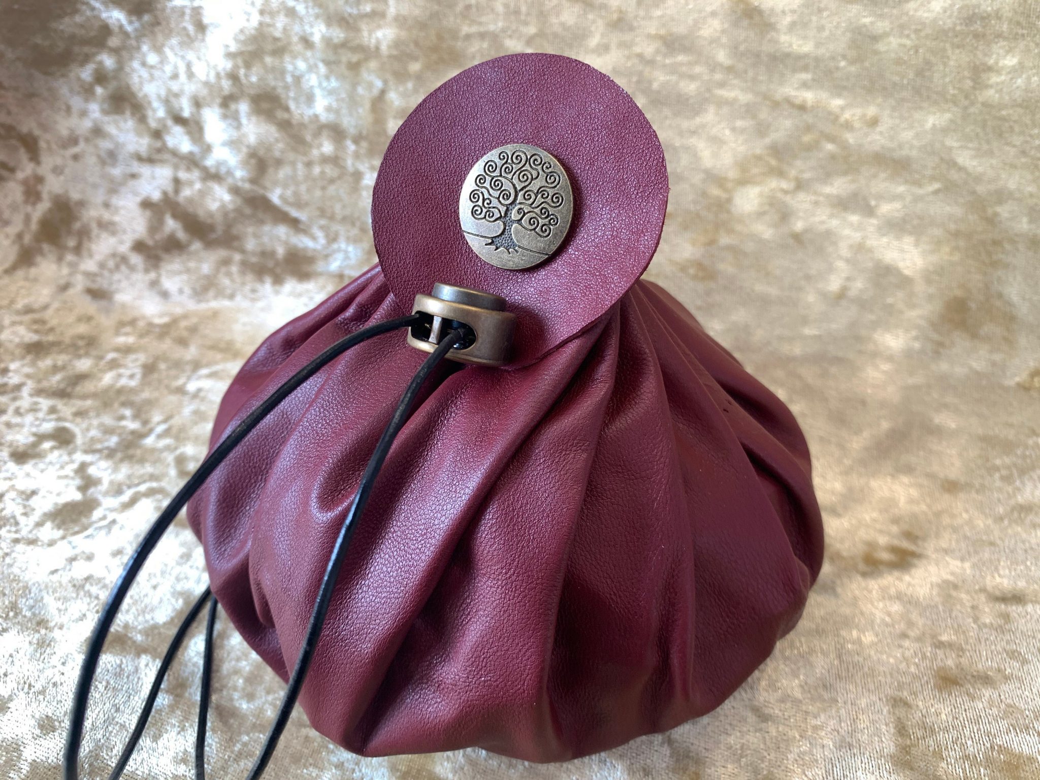 Dungeons and Dragons Large Genuine Real Luxury Handmade Leather Dice Bag