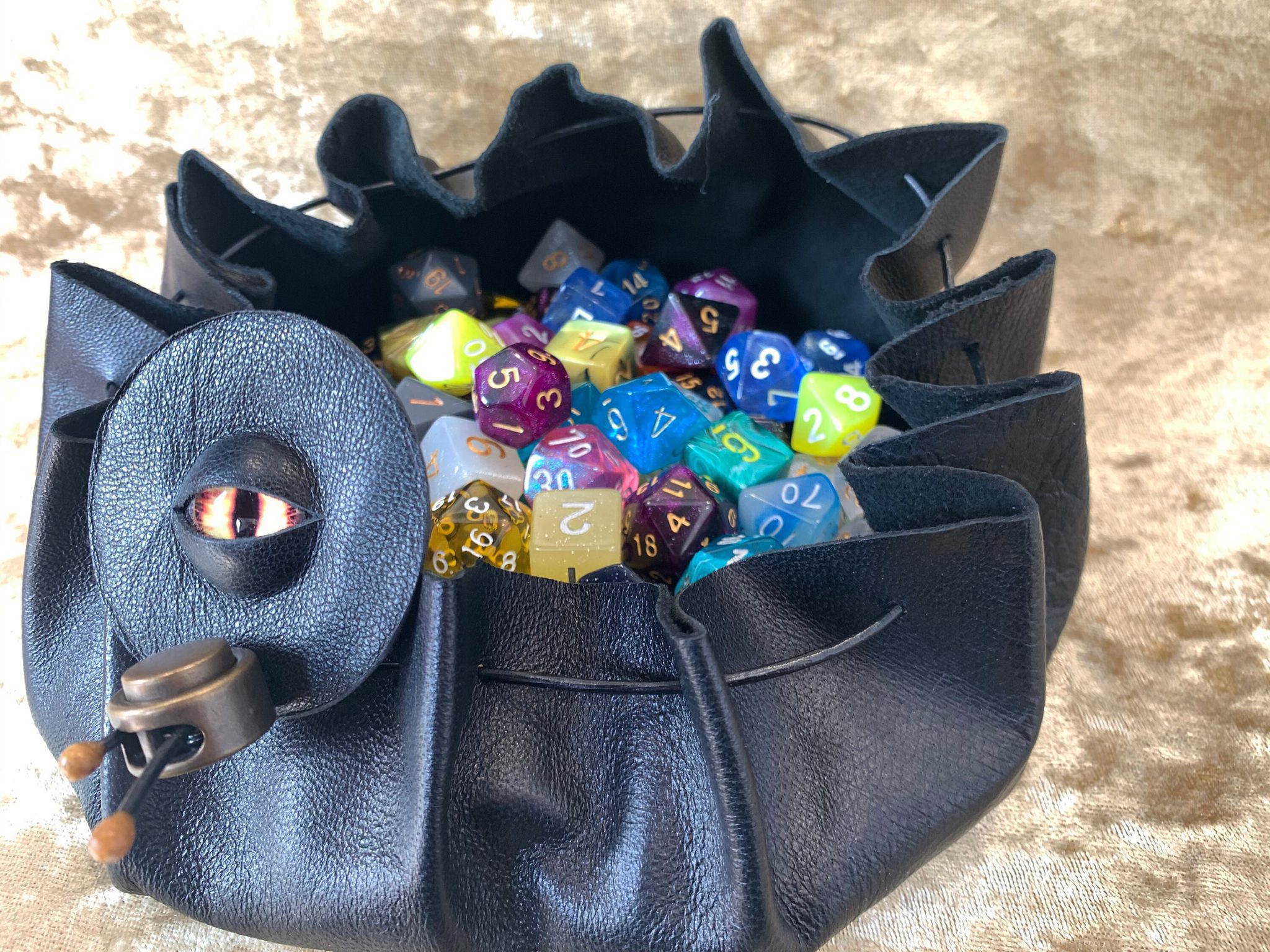 Dungeons and Dragons Genuine Real Luxury Leather Dice Bag DnD Gift.