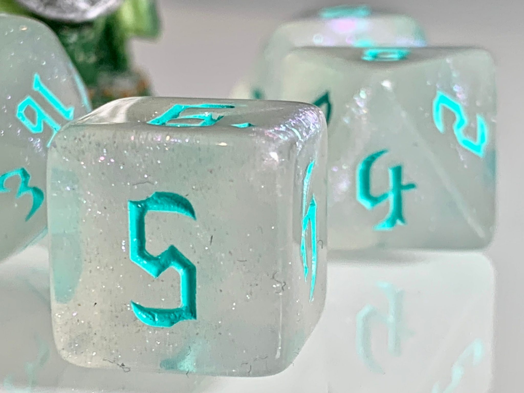 Moonstone Opal Teal Dice Games like Dungeons and Dragons