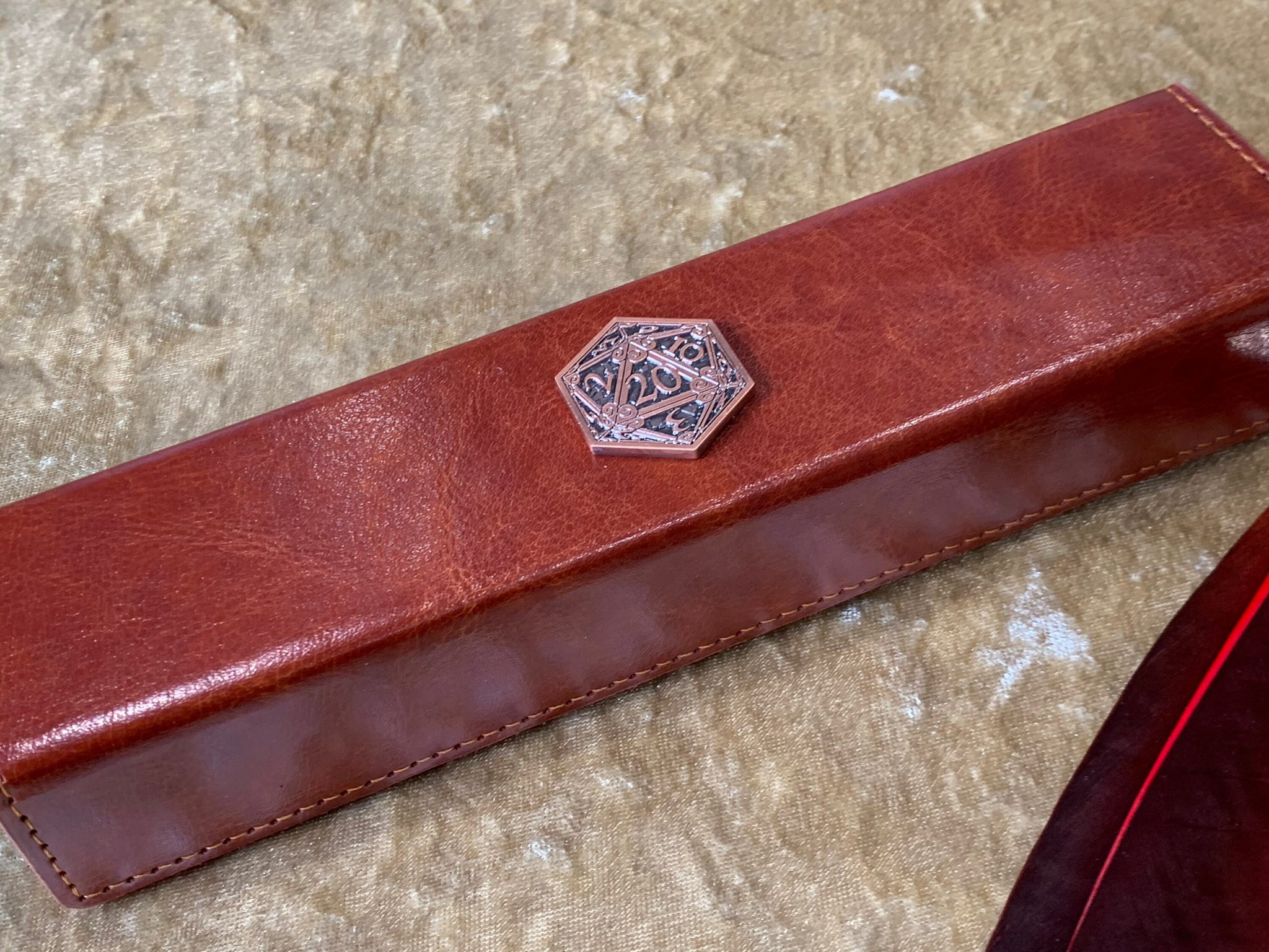 Vegan D20 Crit Coin Dice Box Dice Vault, Dice Tray and Holder.