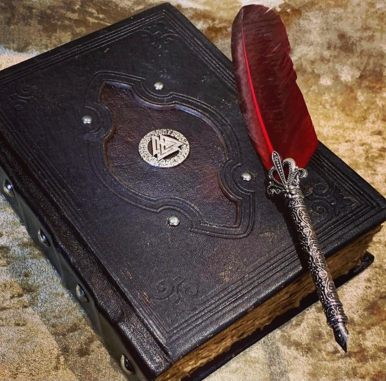 Leather Viking Valknut Book of Shadows BOS Notebook Journal Diary Dungeons