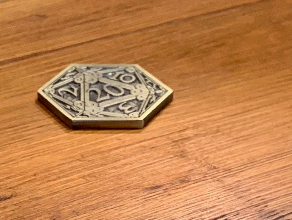 A dice chest featuring leather strap and embellishments, DnD Box.