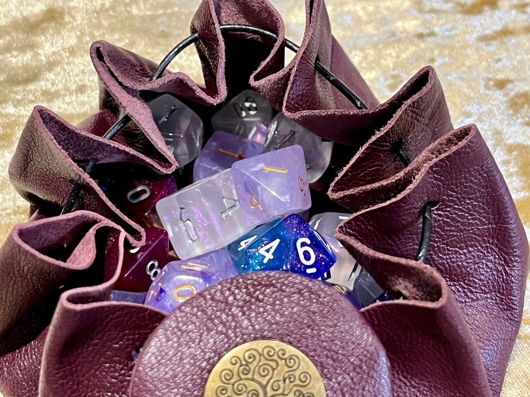 Dice Bag Dungeons and Dragons Leather Regular Dice Bag DnD Dicebag Coin ...