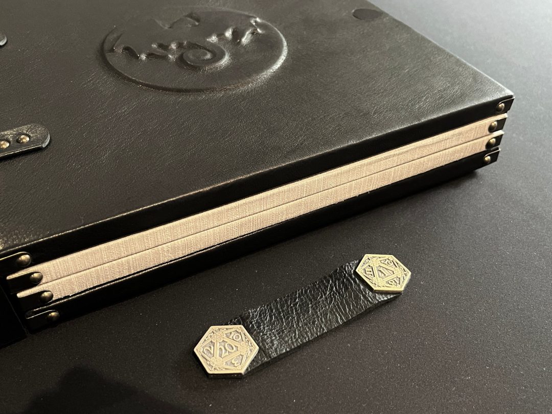 DM Screen Dragon Book Crit D20 Coin Story Book Genuine Leather Tome ...