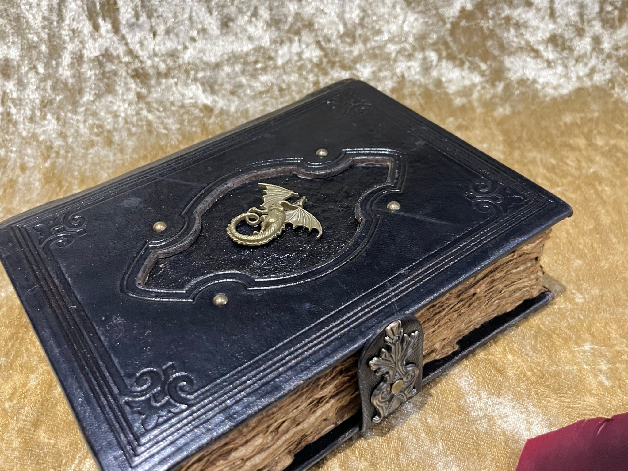 Leather A5 Notebook, Tome, Grimoire, Spell Book with Fantasy ...
