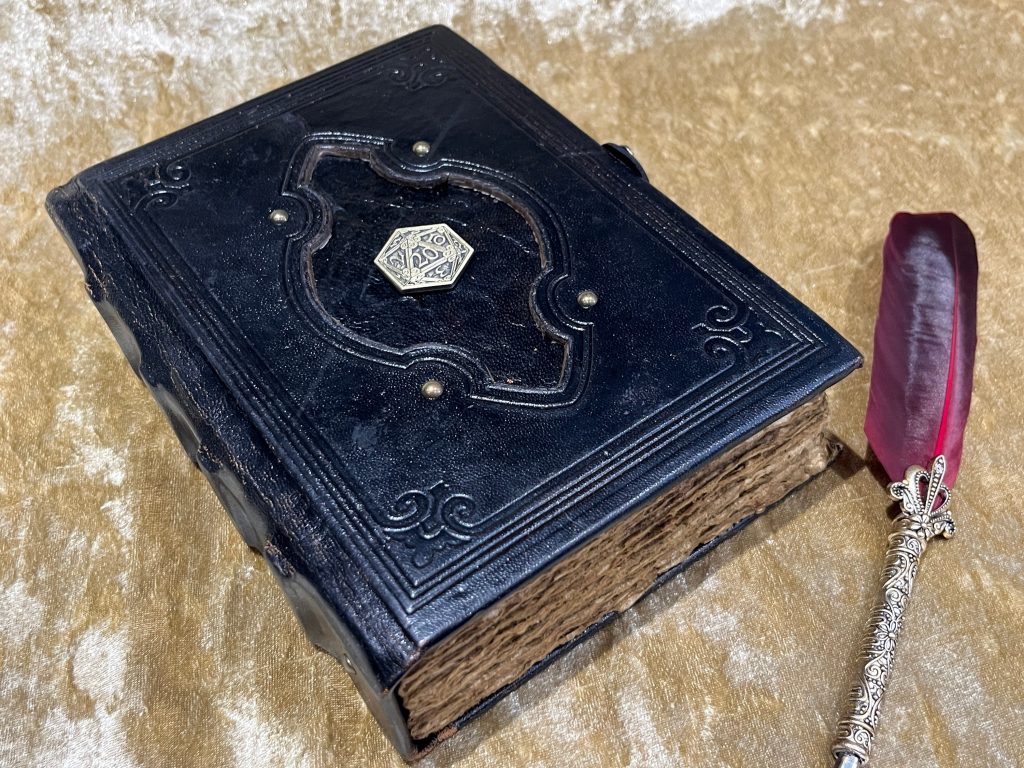Leather A5 Notebook, Tome, Grimoire, Spell Book with Fantasy ...