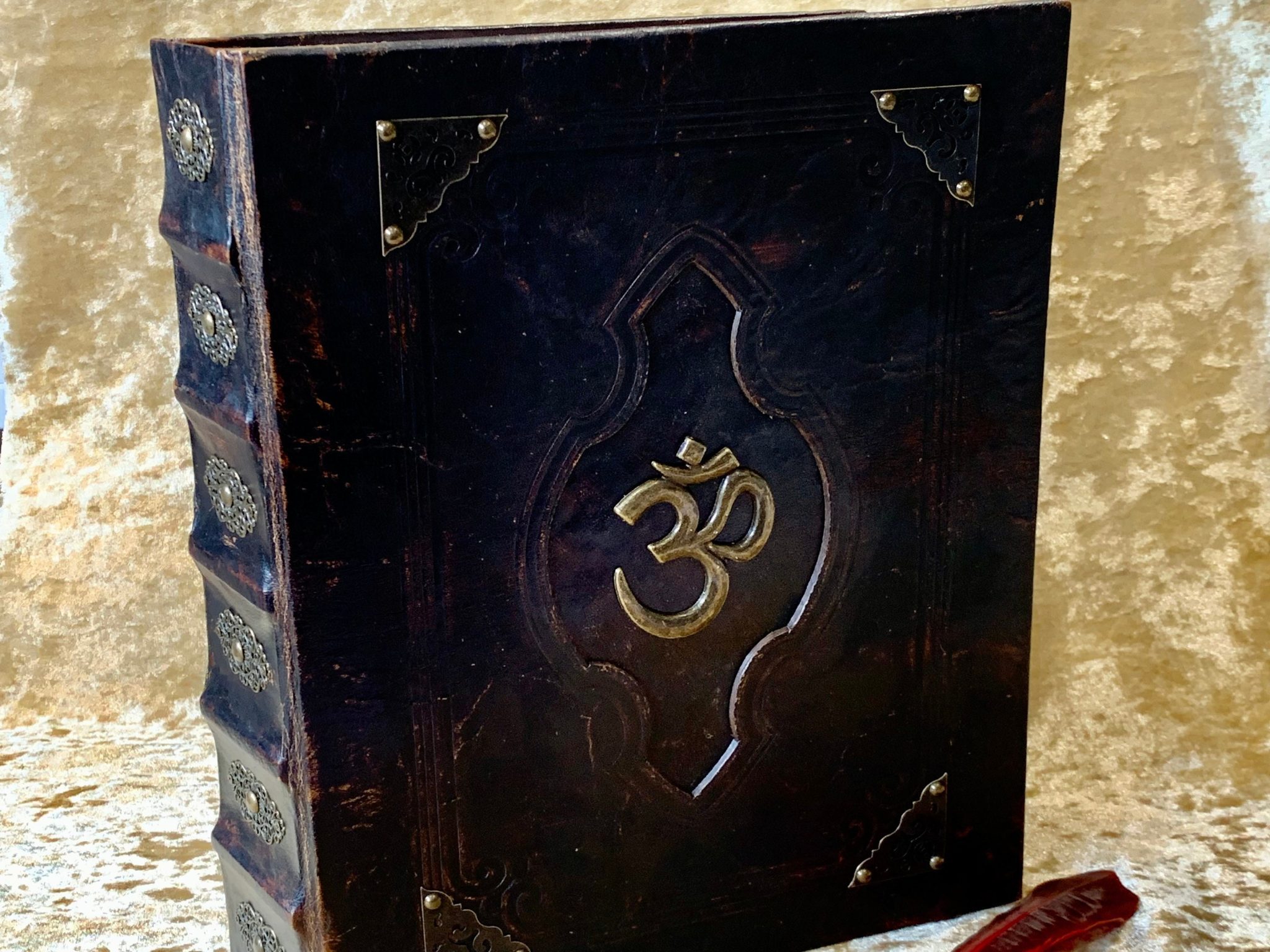 Leather Binder A4 Fantasy 'Ohm' Witchcraft, D&D, RPG, Prop, Tome Book ...