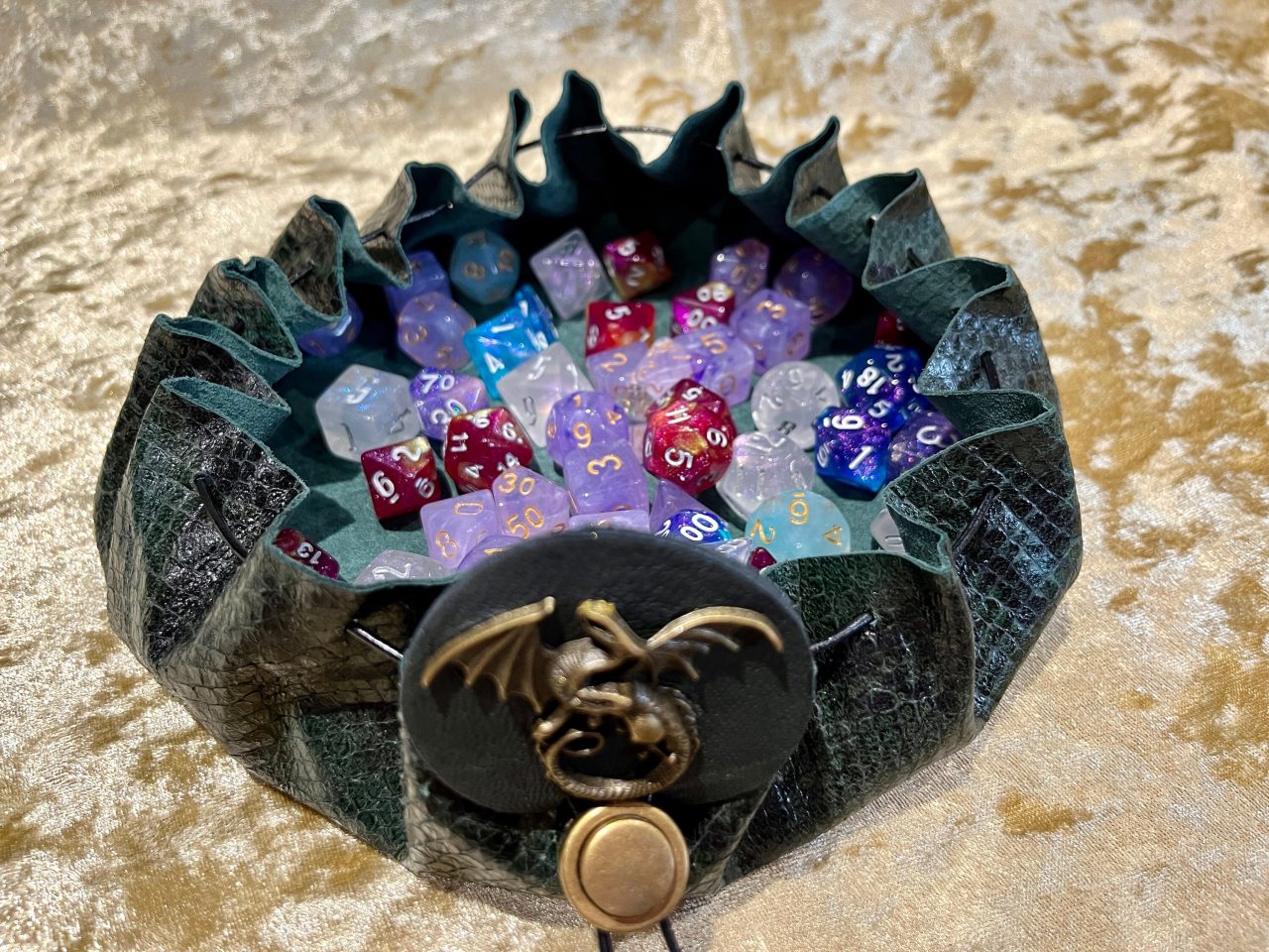 Leather Dice Bag Pouch for Dungeons and Dragons, RPG and Cosplay ...