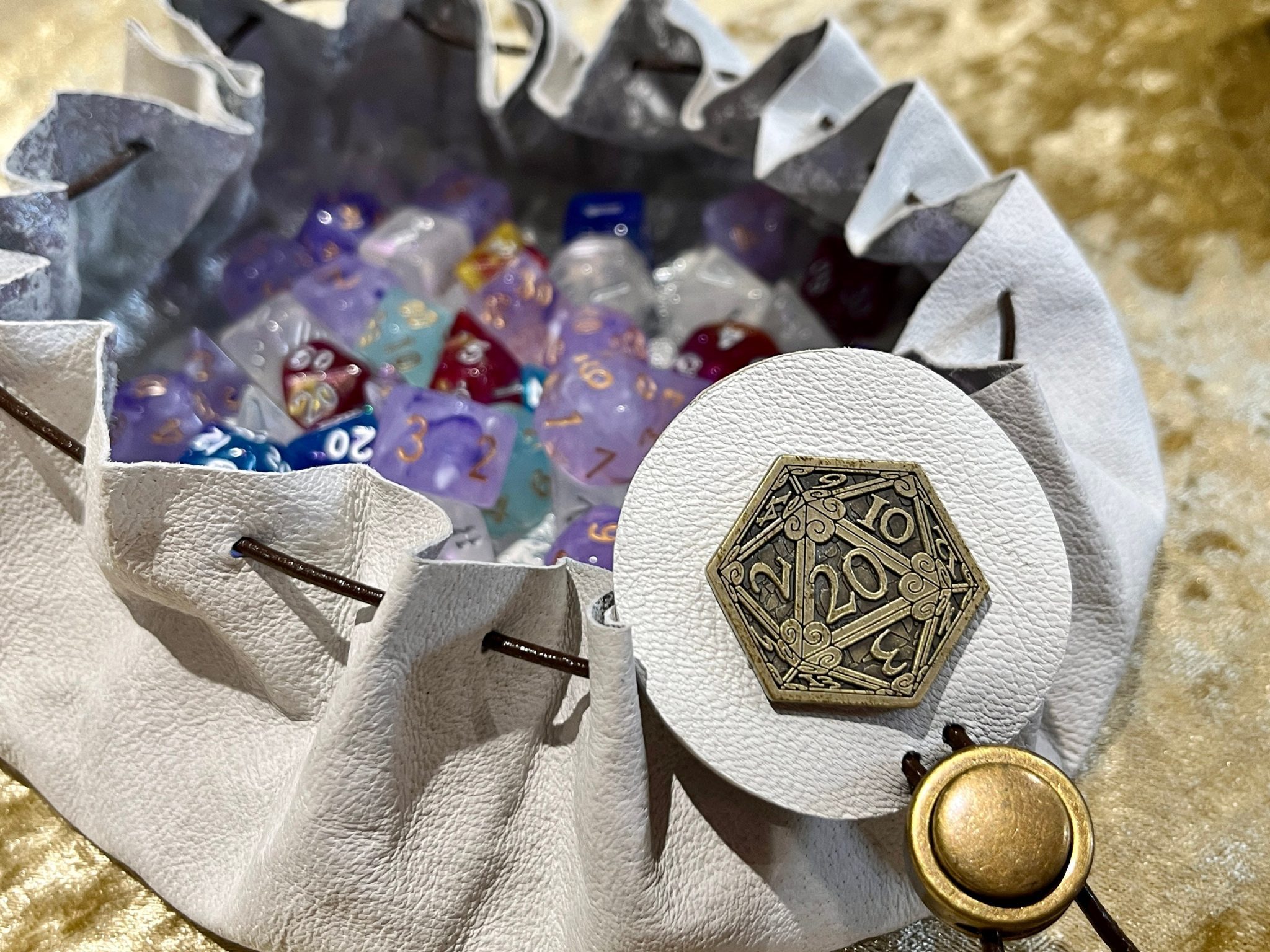 Leather Dice Bag Pouch for Dungeons and Dragons, RPG and Cosplay ...