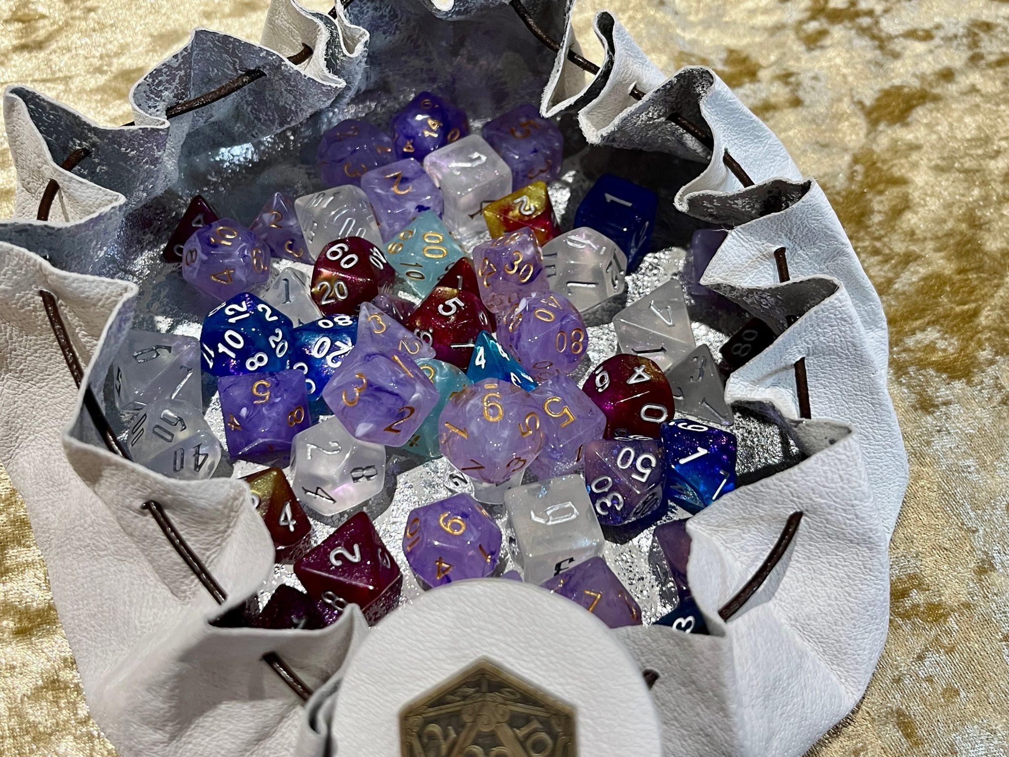 Leather Dice Bag Pouch for Dungeons and Dragons, RPG and Cosplay ...