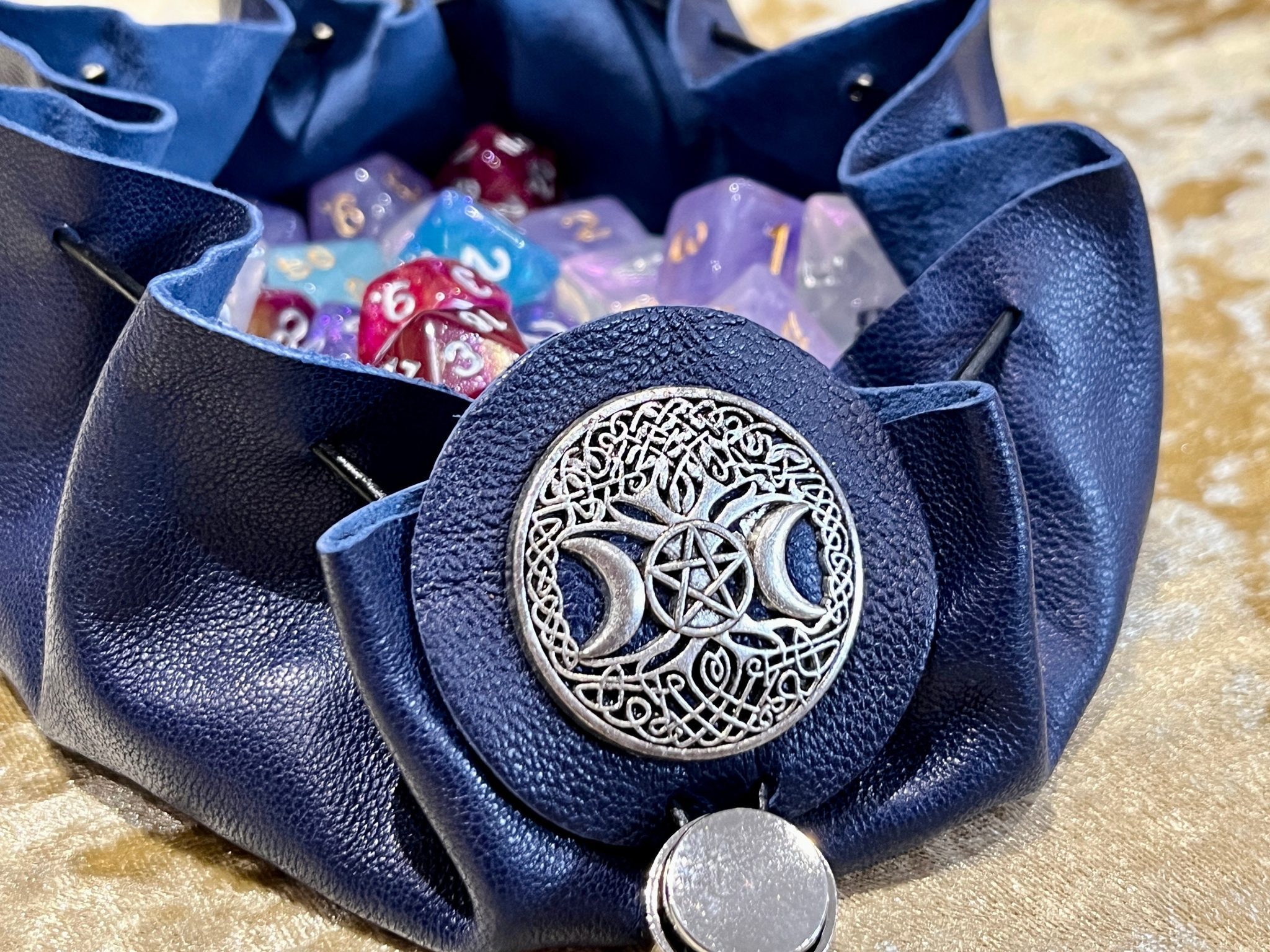 Leather Dice Bag Pouch for Dungeons and Dragons, RPG and Cosplay ...