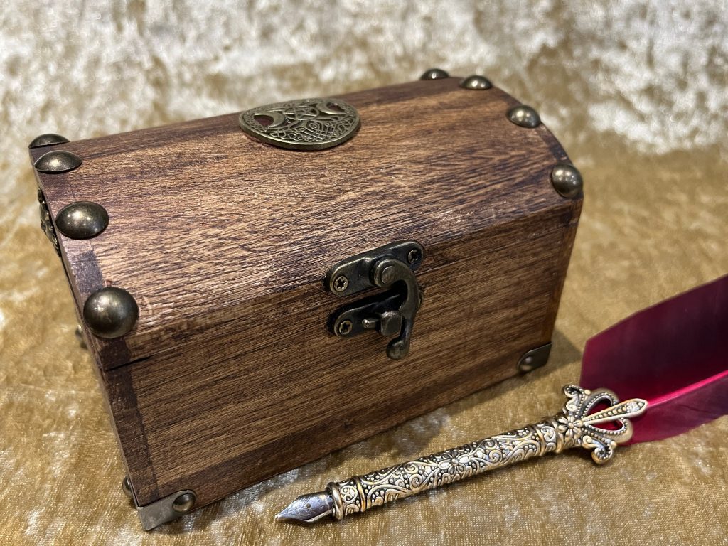 Triple Goddess Fantasy Wooden DND Dice Chest and DnD Dice Box for ...