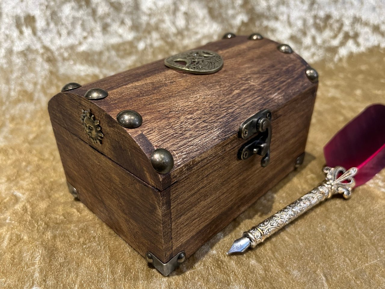 Triple Goddess Fantasy Wooden DND Dice Chest and DnD Dice Box for ...