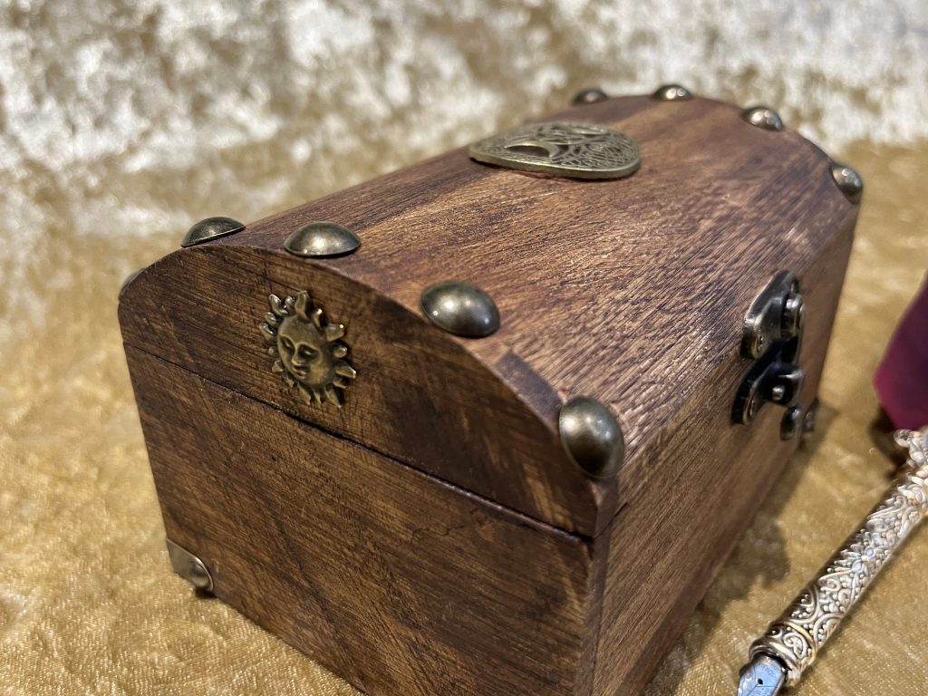 Triple Goddess Fantasy Wooden DND Dice Chest and DnD Dice Box for ...